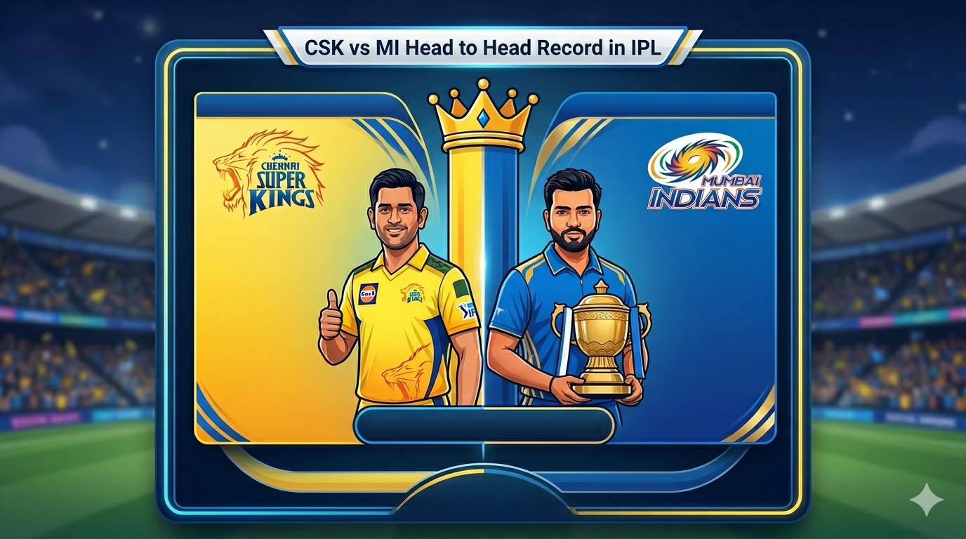 CSK vs MI head to head record in IPL from 2008 to 2026. Check total ...