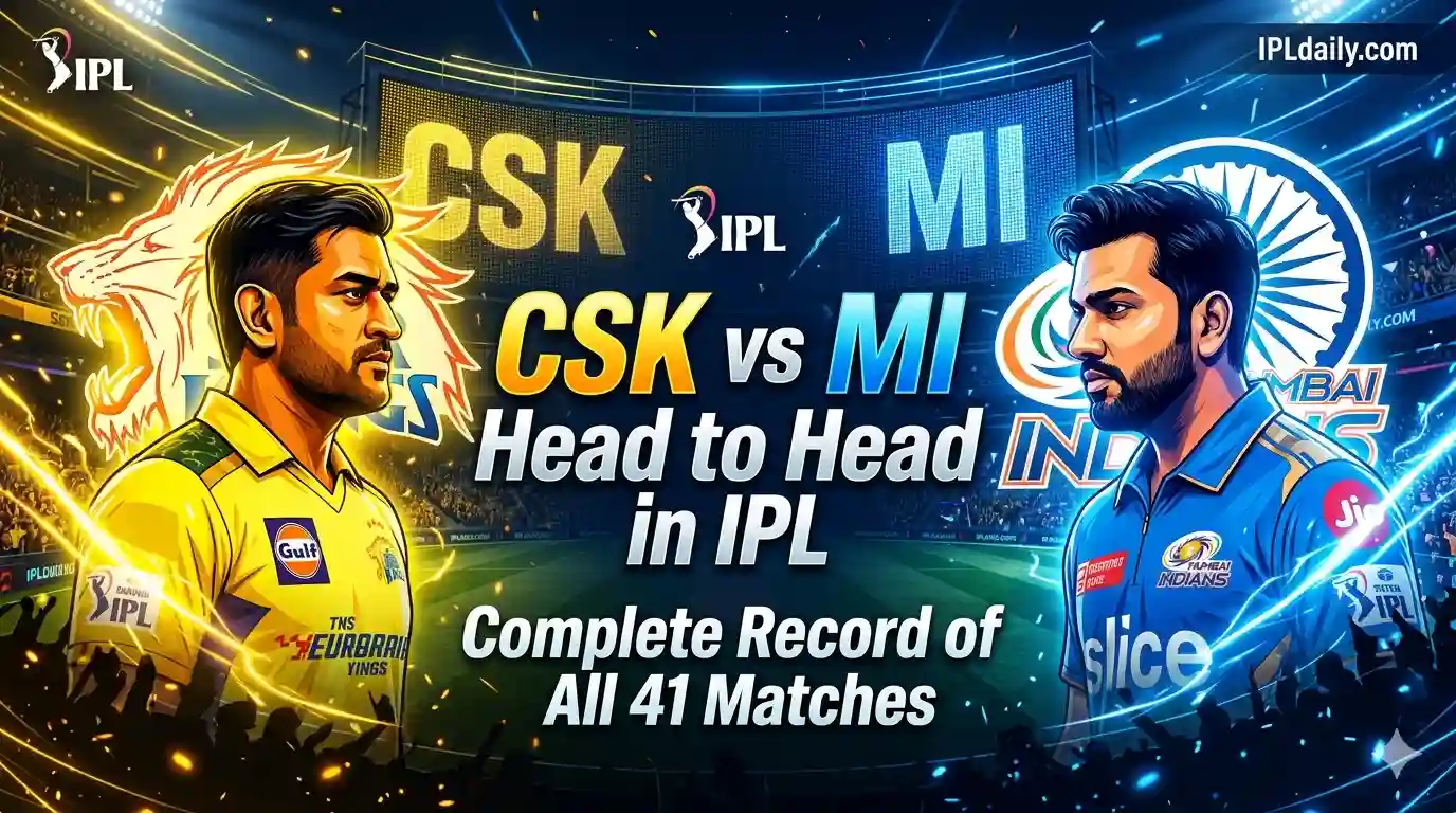 CSK vs MI Head to Head Record in IPL: Who Dominates the Rivalry?
